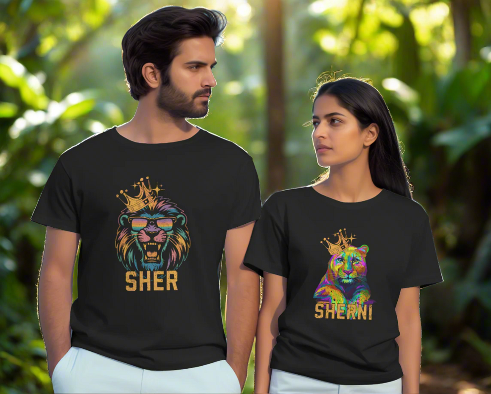 Sher-Sherni Premium Couple Oversize T-Shirts – Pot Panda