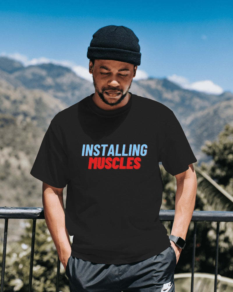 Installing Muscles T-shirt – Pot Panda